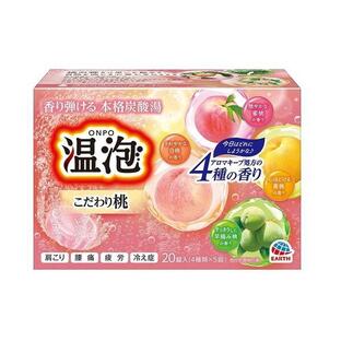 【１２個セット】【１ケース分】 アース製薬 温泡 入浴剤 炭酸湯 こだわり桃(20錠)×１２個セット　１ケース分