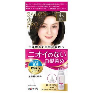 【２７個セット】【１ケース分】 サロンドプロ 無香料ヘアカラー 乳液 白髪用 4A アッシュブラウン(1セット)×２７個セット　１ケース分 【dcs】
