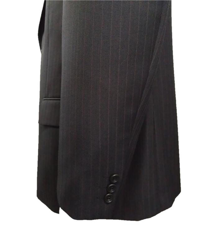 メンズ ビジネス スーツ 大きいサイズ E体 紺 黒 秋冬 裏地総裏 洗える