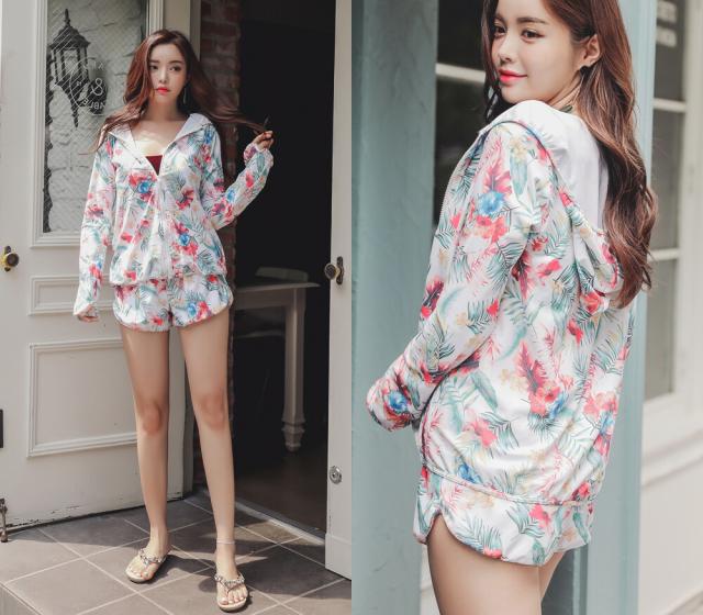 ラッシュガード レディース 上下セット UVカット セットアップ 紫外線対策 速乾 パーカー フード ショートパンツ ボタニカル 送料無料の通販はau PAY マーケット - STARABA ...