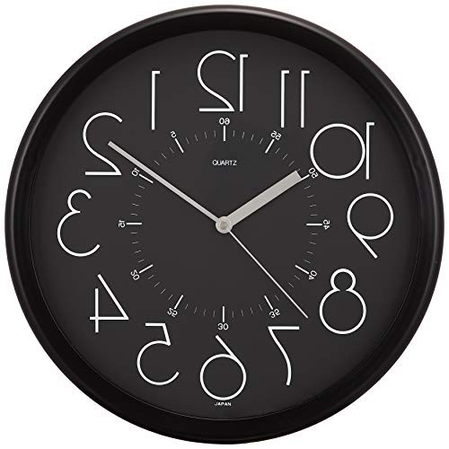 さんてる 逆転時計 ブラック 4717ac QL886（中古品）