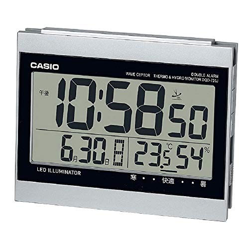 CASIO(カシオ) 目覚まし時計 電波 デジタル ウェーブセプター ダブルアラー（中古品）
