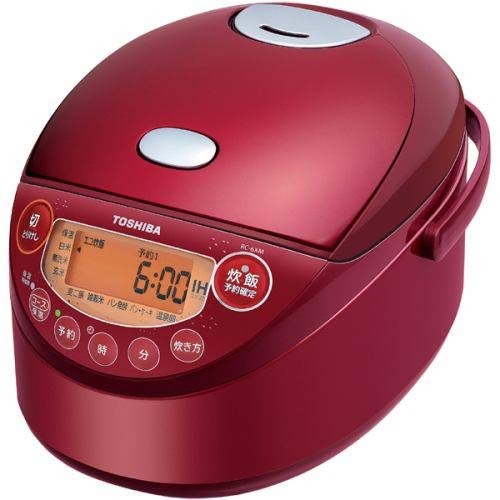 東芝 IHジャー炊飯器（3.5合炊き） グランレッドTOSHIBA 備長炭鍛造かまど（中古品）