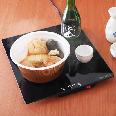 サンコー Mサイズピザにも対応 「フードウォーマープレートミニ」ブラック（中古品）