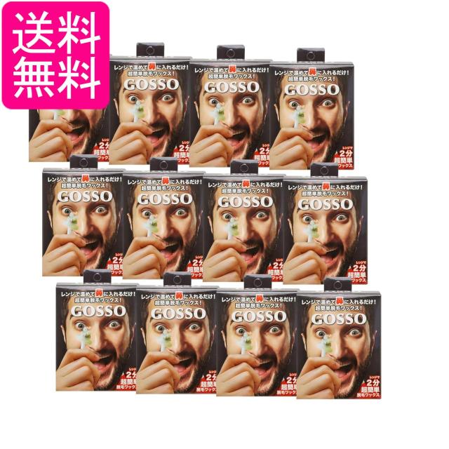12個セット ゴッソ ブラジリアンワックス 10回分 鼻毛脱毛セット 両鼻 GOSSO 送料無料