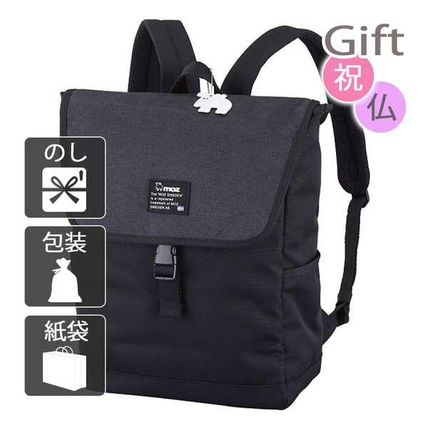 クリスマス ギフト モズ フラップバックパック ブラック リュックサック デイパック