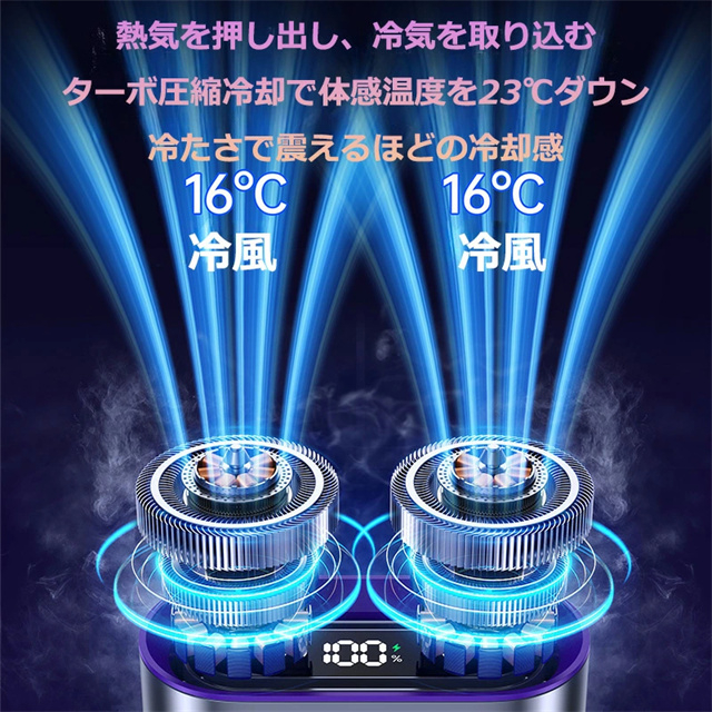 2025新型 腰掛け扇風機 腰掛けファン 6000mAh大容量 100段階風力調節
