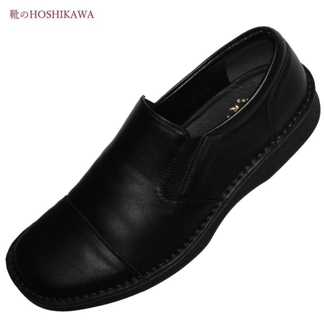 【靴のHOSHIKAWA】  『A-OK 1002』 エーオーケー ローファー 25cm〜27cm メンズ レザー ビジネスシューズ スリッポン ブラック 日本製 牛革