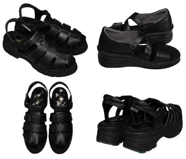 【靴のHOSHIKAWA】  『Monet 881309』 グルカサンダル モネ 21.5cm〜24.5cm EEEE レディース アイボリー カジュアル オープントゥ 日本製 本革 春夏