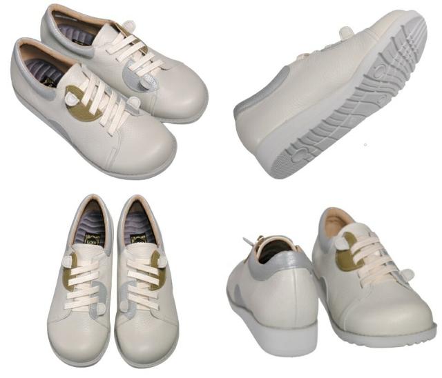 【靴のHOSHIKAWA】  『LOIR et CHER I-37』 ロアールエシェール  22cm〜24.5cm 5E レディース カーキ コンフォート 幅が広い 国産 本革