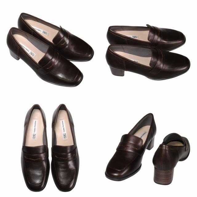 【靴のHOSHIKAWA】  『Yukiko Kimijima 5350』 ユキコキミジマ ローファーパンプス 22cm〜24.5cm EEE ローファー レディース ブラック フォーマル ビジネス 冠婚葬祭 牛革