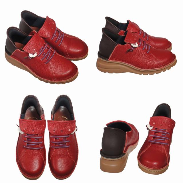 【靴のHOSHIKAWA】  『A-OK 6006』 エーオーケー ブーティー 21.5cm〜24.5cm EEEE グレー レディース ゴムレース ショート丈 立ったまま履ける 国産 幅広 軽量 秋冬