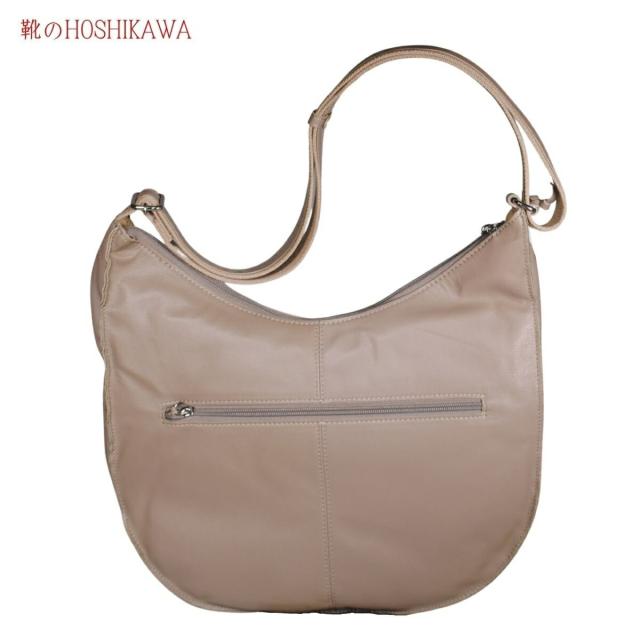 【靴のHOSHIKAWA】  『First Factory GT-300』 山羊革 半月ショルダーバッグ ユニセックス オーク ファスナー 肩掛け A4収納可能 男女兼用 天然皮革