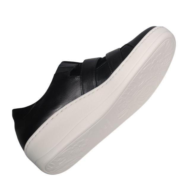 【靴のHOSHIKAWA】  『hatchi 2580』 ハッチ レザースニーカー 21.5cm〜24.5cm EEEE サンダルシューズ ベルクロ レディース Dシルバー 本革 国産 春夏