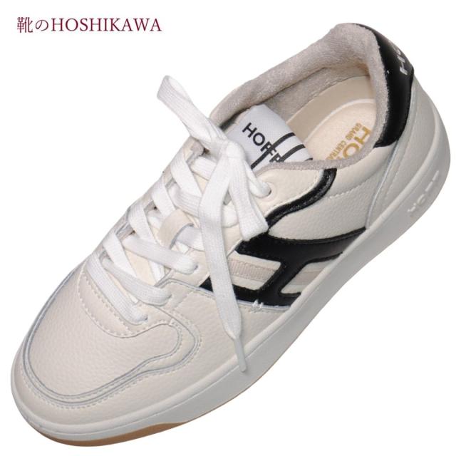 【靴のHOSHIKAWA】  『HOFF 22209005』 ホフ レザースニーカー 23cm〜25.5cm 幅広 グランド/セントラル レディース レースアップ 天然皮革