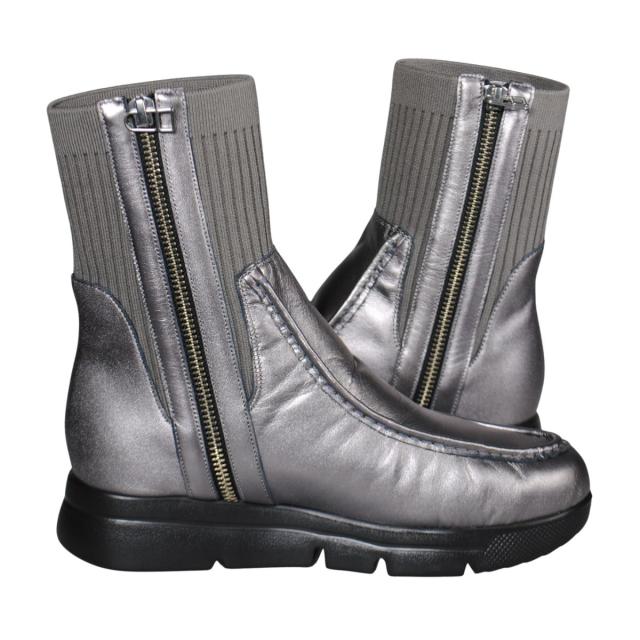 【靴のHOSHIKAWA】  『Monet 244400』 モネ ミドルブーツ 21.5cm〜25cm EEEE レディース エタン カジュアル 内側ファスナー 日本製 本革 ニット 秋冬