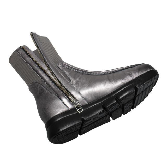 【靴のHOSHIKAWA】  『Monet 244400』 モネ ミドルブーツ 21.5cm〜25cm EEEE レディース エタン カジュアル 内側ファスナー 日本製 本革 ニット 秋冬