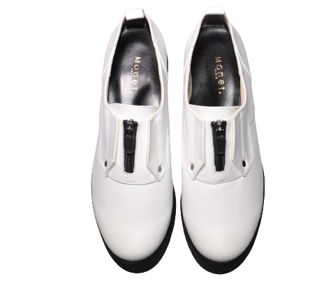 【靴のHOSHIKAWA】  『Monet 883302』 モネ スリッポン 21.5cm〜24.5cm EEEE カジュアル ホワイト カジュアル コンフォート 日本製 本革