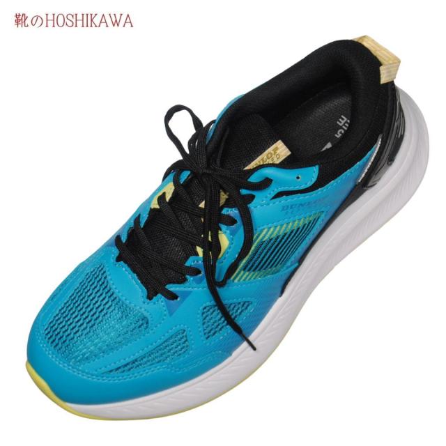 【靴のHOSHIKAWA】  『DUNLOP DM2014』 ダンロップ スニーカー 24cm〜30cm EEEEE ブルー メンズ レースアップ 透湿防水 幅が広い 蒸れにくい 防水機能 軽量 合皮