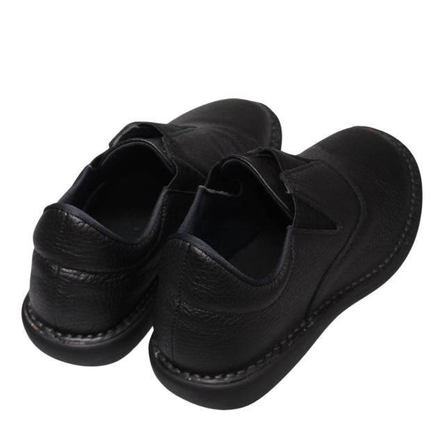 【靴のHOSHIKAWA】  『A-OK 22310A』 エーオーケー スリッポン 22cm〜24.5cm EEEE ブラック サイドゴア 低反発クッション コンフォート 牛革 日本製