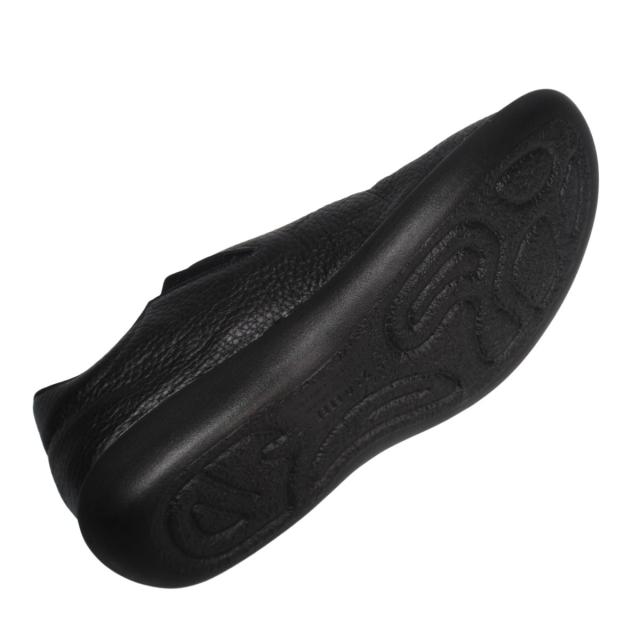 【靴のHOSHIKAWA】  『A-OK 22310A』 エーオーケー スリッポン 22cm〜24.5cm EEEE ブラック サイドゴア 低反発クッション コンフォート 牛革 日本製