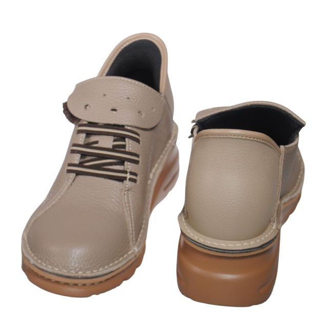 【靴のHOSHIKAWA】  『A-OK 6006』 エーオーケー ブーティー 21.5cm〜24.5cm EEEE グレー レディース ゴムレース ショート丈 立ったまま履ける 国産 幅広 軽量 秋冬