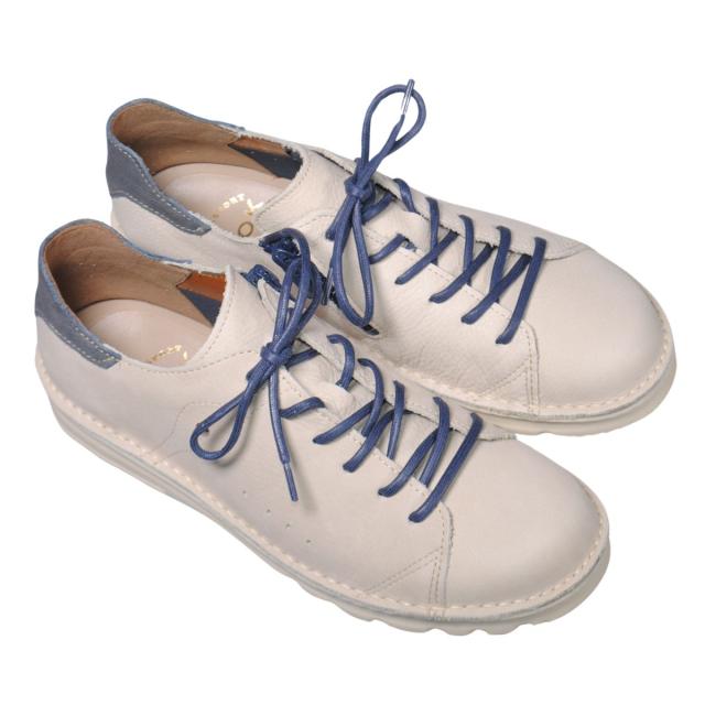 【靴のHOSHIKAWA】  『A-OK 7091』 エーオーケー AZURE/FOREST 21.5cm〜25cm EEEE レザースニーカー 撥水加工 ファスナー 厚底 レースアップ 牛革