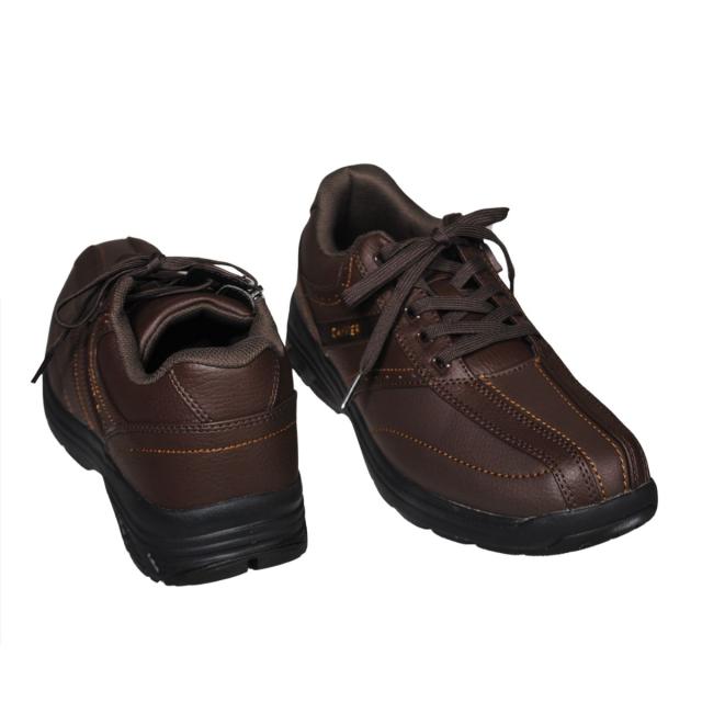 【靴のHOSHIKAWA】  『GAINER 0139』 24.5cm〜28cm EEEE スニーカーサイドファスナー ダークブラウン コンフォート 吸湿 速乾 抗菌防臭加工 合成皮革 衝撃吸収 幅広