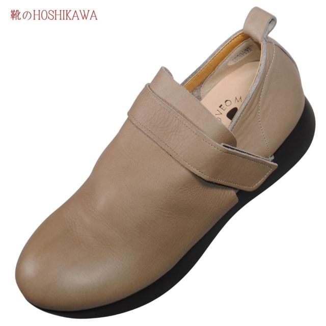 【靴のHOSHIKAWA】  『MOVEO 9310』 モベオ ブーティー S M L 2L レディース オーク ショートブーツ クッションが良い 幅が広い マジックテープ 厚底 日本製 天然皮革 秋冬