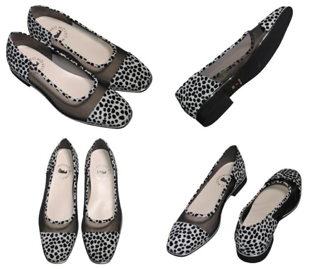 【靴のHOSHIKAWA】  『MOVEO 012』 モベオ パンプス 21.5cm〜24.5cm EEE ブラック レディース ローヒール チュールレース 国産 牛革 春夏