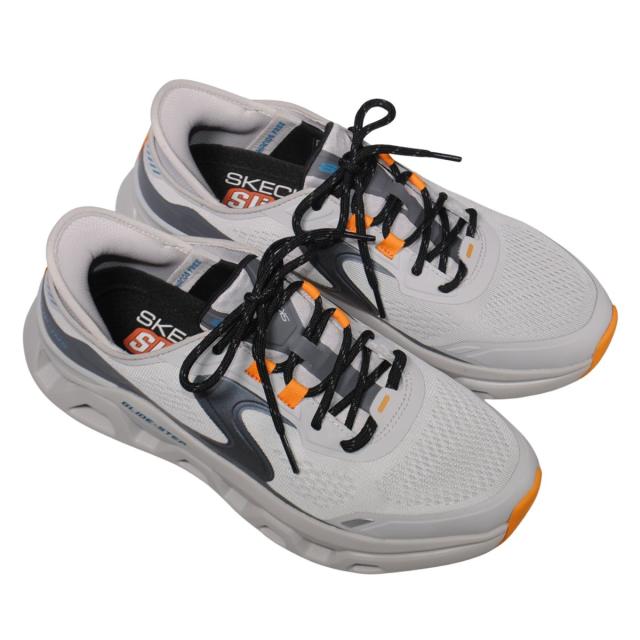 【靴のHOSHIKAWA】  『SKECHERS 232921』 スケッチャーズ スニーカー スリップインズ メンズ 24.5cm〜29cm グレー グライドステップ アルタス 立ったまま履ける 合皮