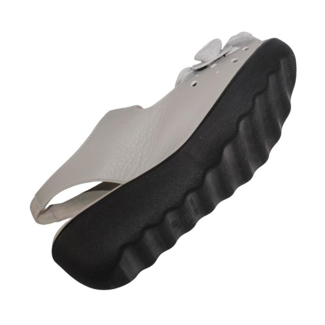 【靴のHOSHIKAWA】  『Dona Miss 1488』 ドナミス サンダル 21.5cm〜24.5cm EEEE  レディース ネイビー フラワーモチーフ バックベルト コンフォート 国産 厚底 本革 春夏