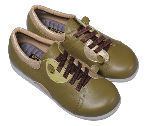 【靴のHOSHIKAWA】  『LOIR et CHER I-37』 ロアールエシェール  22cm〜24.5cm 5E レディース カーキ コンフォート 幅が広い 国産 本革