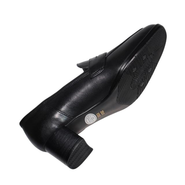 【靴のHOSHIKAWA】  『Yukiko Kimijima 5350』 ユキコキミジマ ローファーパンプス 22cm〜24.5cm EEE ローファー レディース ブラック フォーマル ビジネス 冠婚葬祭 牛革