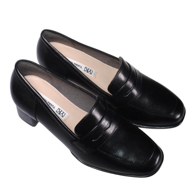 【靴のHOSHIKAWA】  『Yukiko Kimijima 5350』 ユキコキミジマ ローファーパンプス 22cm〜24.5cm EEE ローファー レディース ブラック フォーマル ビジネス 冠婚葬祭 牛革