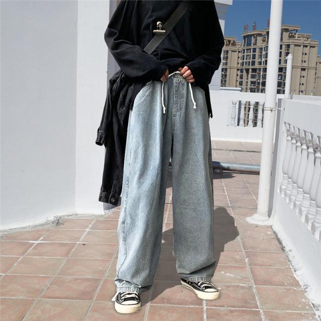 ポイント超超祭 極太 デニムパンツ メンズ ジーンズ ルーズフィット B