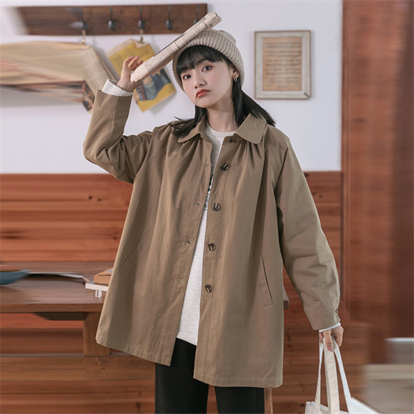 ポイント超超祭利用可 トレンチコート アウター レディース 秋 ブルゾン ロングコート 大きいサイズ ゆったり ミリタリー コード おしゃれ 羽織 50代 45代 ポイント超超祭利用可 トレンチコート アウター レディース 秋