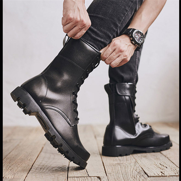 ポイント超超祭 爆売中 ワークブーツ メンズ ブーツ 本革 ロングブーツ