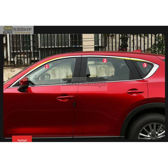 ウィンドウモール ガーニッシュ 【マツダ CX-5 KF系 MAZDA】専用 ウィンドウトリム 6P 鏡面仕上げ カスタム ステンレス