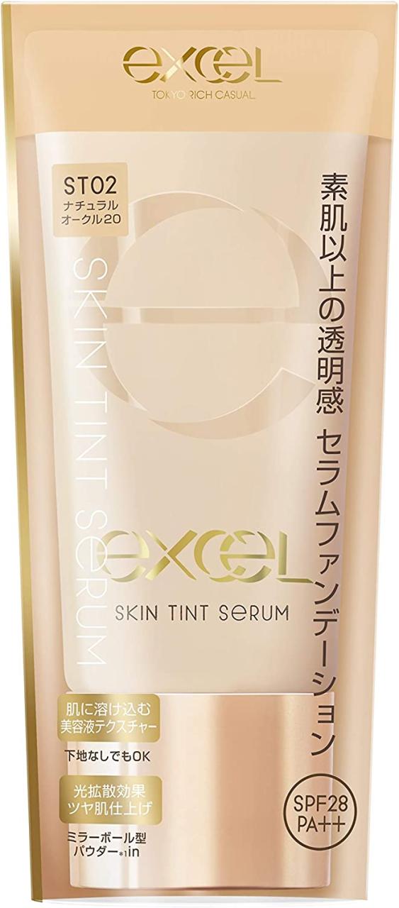excel エクセル スキンティントセラム ST02 ナチュラルオークル 20 35g 普通〜やや明るめの自然な肌色 SPF28・PA++ セラムファンデーショの通販はau PAY マーケット ...
