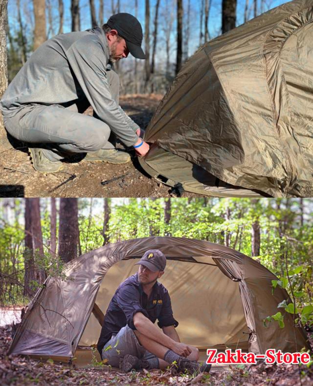 シングルテント ポータブル一人キャンプ 単兵用テント インナーテント+
