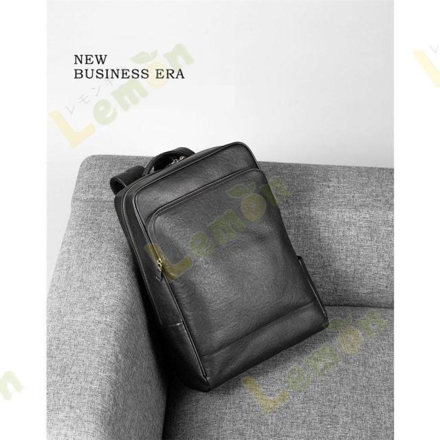 ビジネスリュック バッグ メンズ 本革 牛革 PC収納 A4 レザー 防水 大容量 レディース バックパック 通学 リュックサック 旅行 トラブバッグ レザー