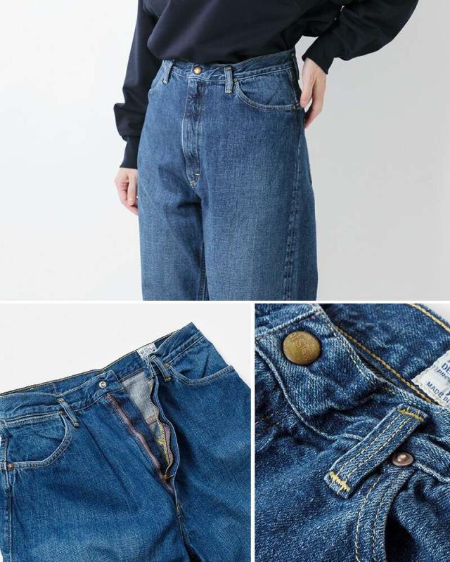 オアスロウ or slow オリジナル セルビッチ デニム ハイウエスト パンツ “JASMIN” 00-1040-95-tr レディース パンツ クーポン対象