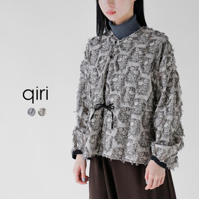 qiri キリ  ジャガード ブラウス “花野風 jacquard blouse” 63-01-bl-006-25-2 レディース 2025aw新作 クーポン対象