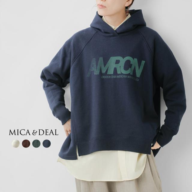 MICA&DEAL マイカアンドディール ×Americana アメリカーナ  コットン 裏毛 ロゴ プリント パーカー 0125309273o-fn レディース 2025aw新作 クーポン対象