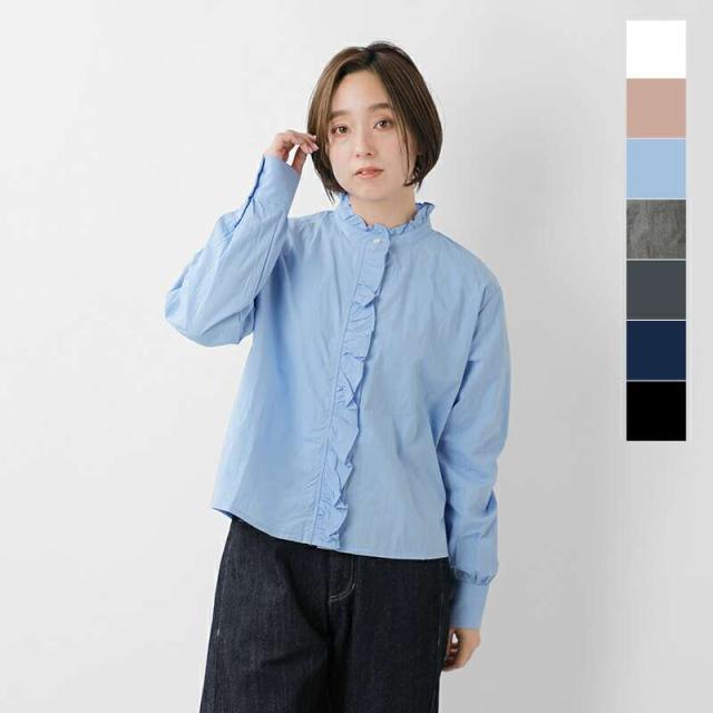 ミディウミ ブラウス MidiUmi コットン フリル シャツ “frill short shirt” 1-73945751 クーポン対象