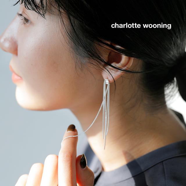 charlotte wooning シャーロット ウーニング  シルバー チェーン ピアス “ZEEBRIES” 1053560023 レディース 2025aw新作 クーポン対象