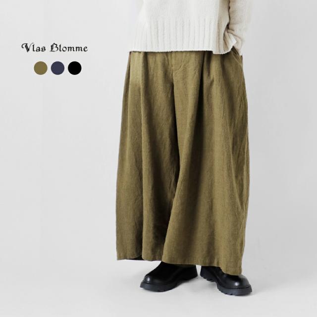 Vlas Blomme ヴラスブラム ブラスブラム  ウォッシュドリネン ラミー ウール カーブパンツ 13539115 レディース 2025aw新作 クーポン対象