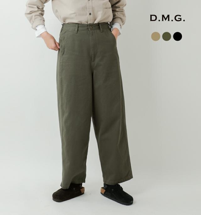 D.M.G. ドミンゴ  コットンツイル ボリューム イージー パンツ 14-0366t レディース 2025aw新作