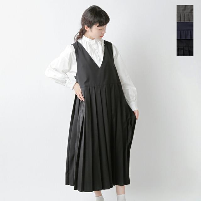 ina イナ aranciato別注 胸切替タック Vネック ノースリーブ ワンピース 223159-nk 2025aw新作 レディース クーポン対象